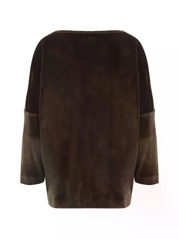 F.IT Velvet-effect Boat-neck Sweater