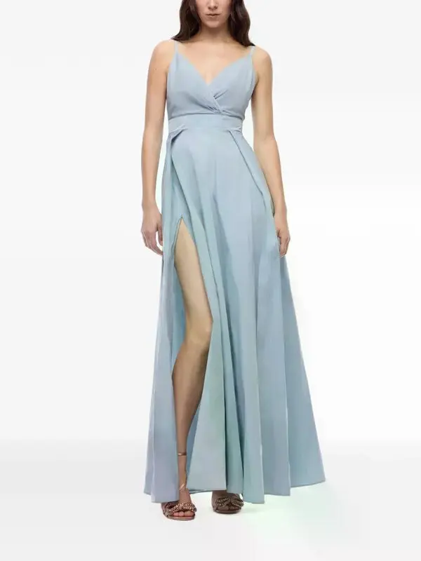 Pinko Wrap-style Side-slit Maxi Dress
