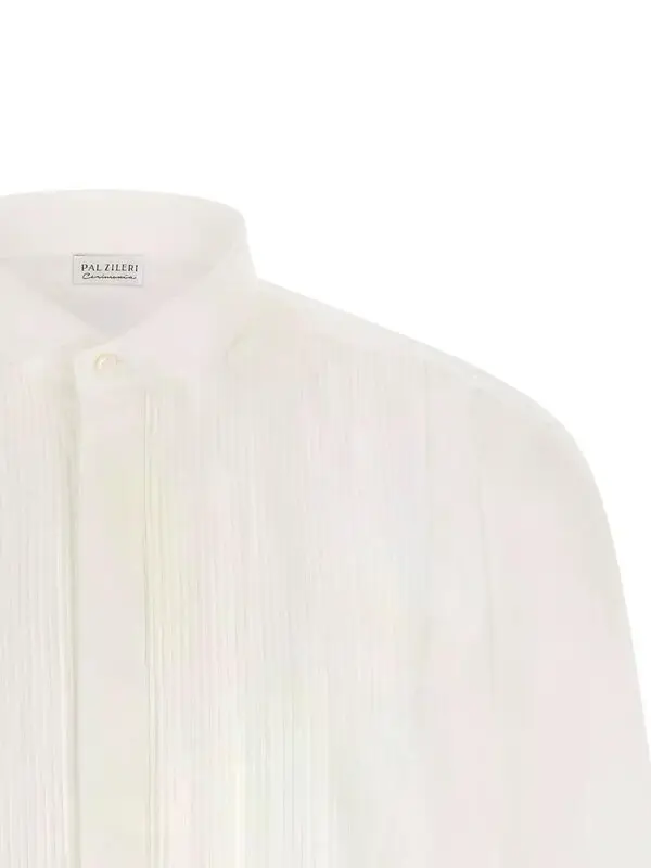 Pal Zileri Pleated-bib Tuxedo Cotton Shirt