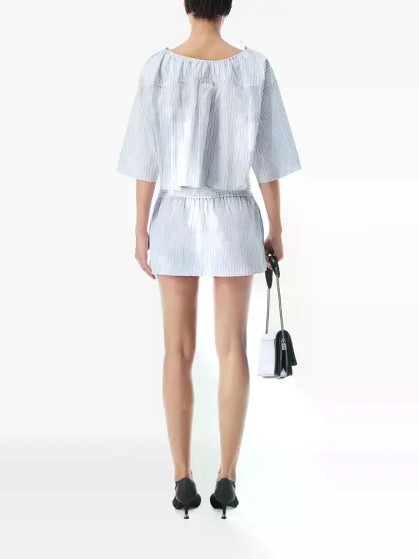 Alexander Wang Striped Boxer Skort - White