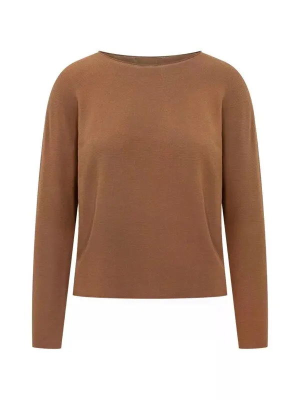 GRAN SASSO Cotton Long-sleeve Sweater - Brown
