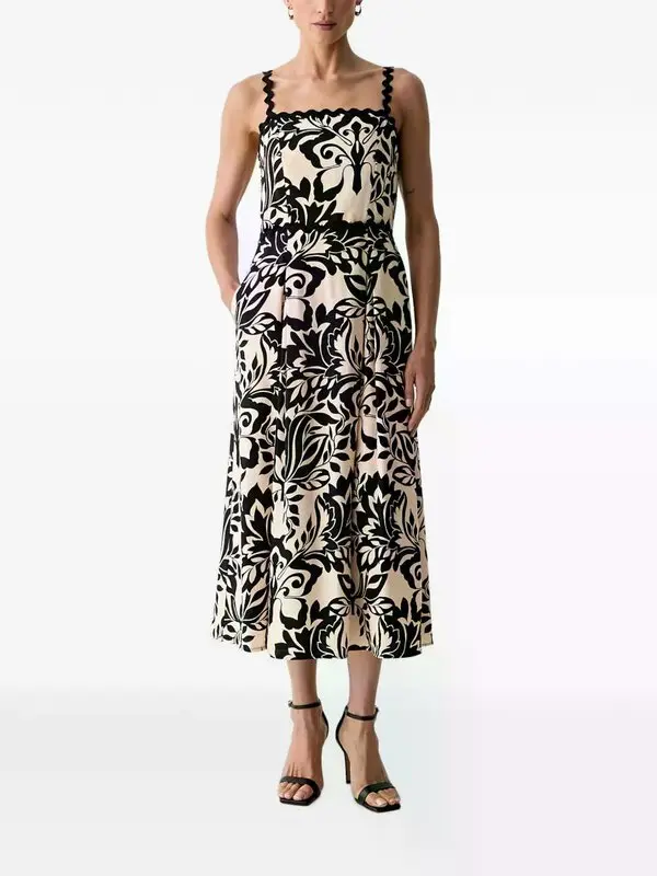 MORGAN Baroque-print Midi Dress