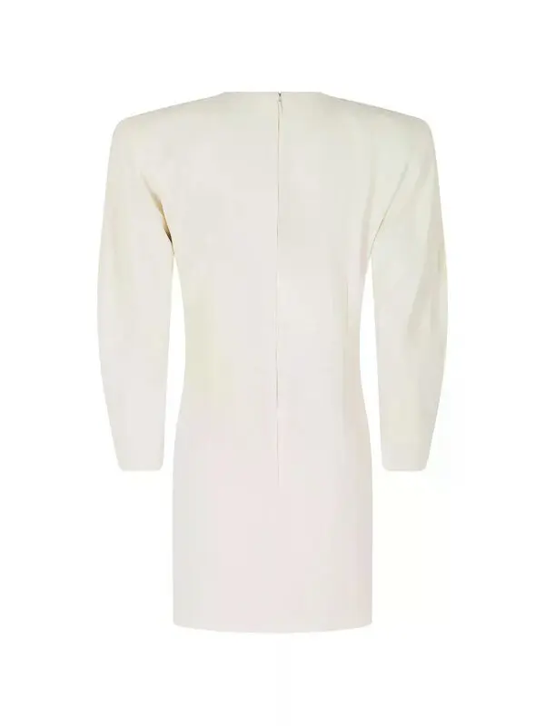 Andamane Ruched Shoulder-pad Mini Dress