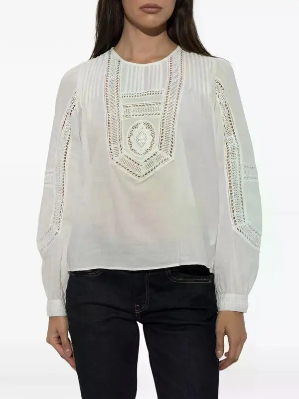 Ulla Johnson Marlowe Lace-trimmed Cotton Top - White
