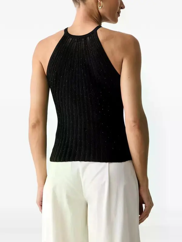 Guess Rhinestone-embellished Ribbed Top