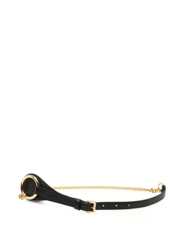 Patrizia Pepe Chain-detail Leather Belt - Gold