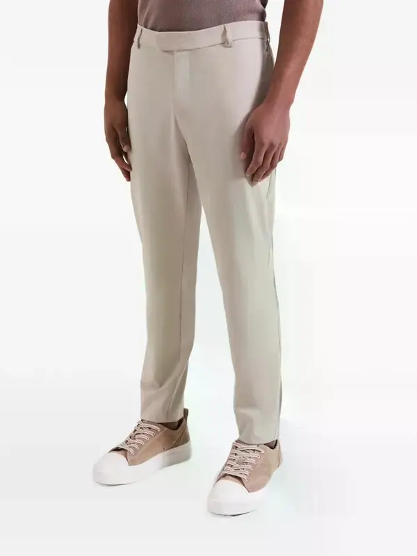 MAUVAIS Elasticated-waistband Tailored Trousers - Neutrals