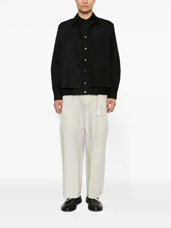 Sacai Layered Long-sleeve Shirt - Black