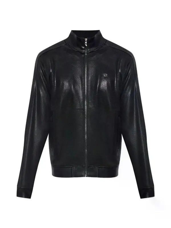 DIESEL® S-glossy Zip-up Sweatshirt - Black
