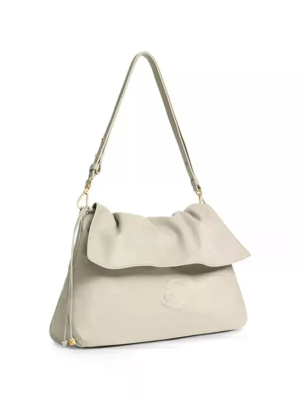 COCCINELLE Medium Lidia Logo-debossed Shoulder Bag - Neutrals