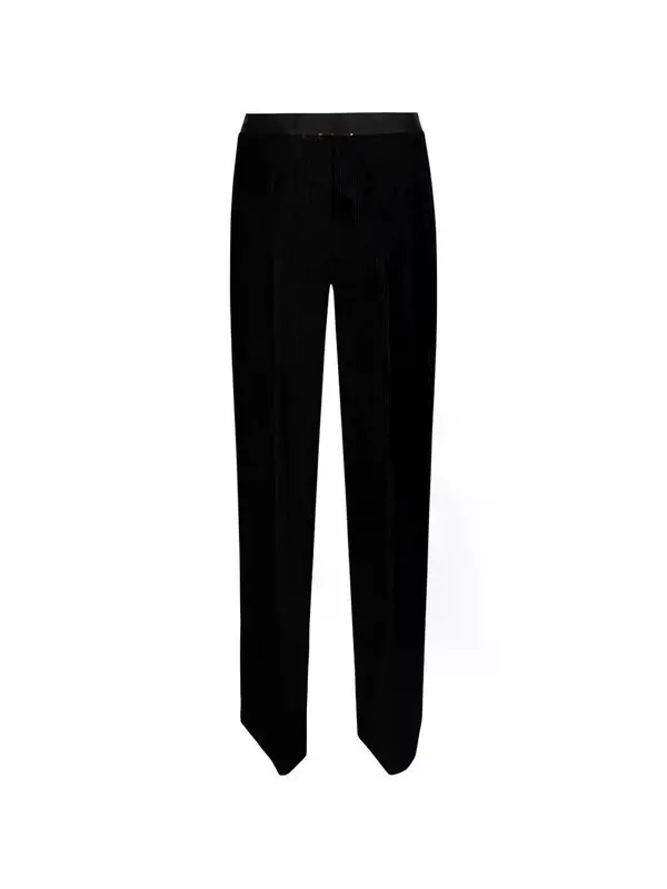 FORTE_FORTE Ribbed Velvet High-waisted Trousers