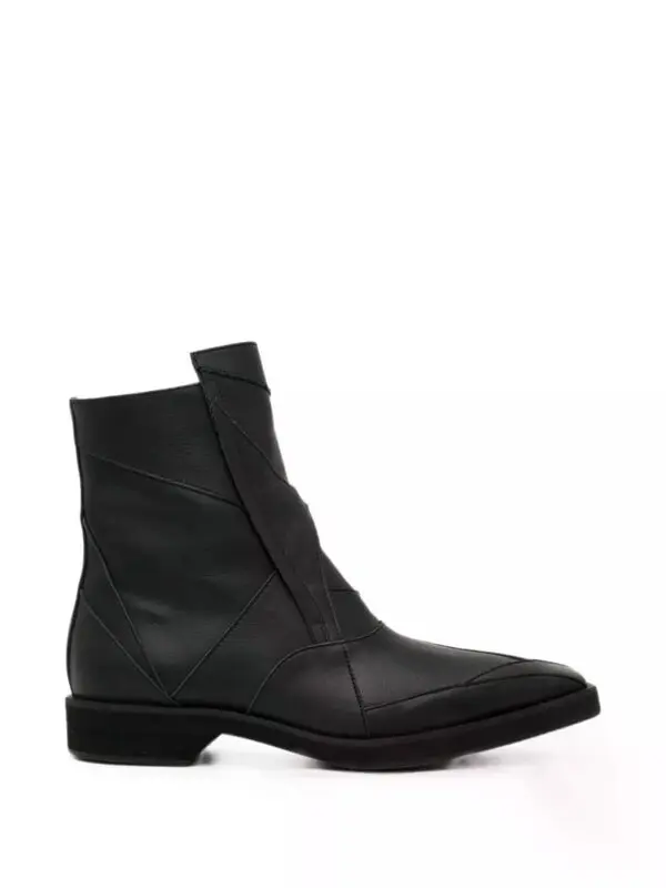 Yohji Yamamoto Patchwork Zip Boots - Black