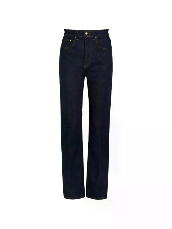 Ossou Contrast-stitch Straight-leg Jeans - Blue
