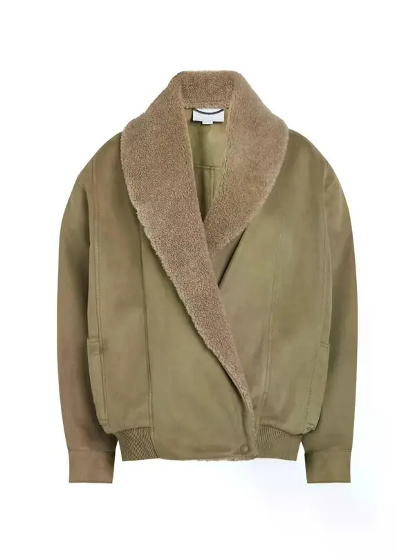 Stella McCartney Faux-shearling Wrap Jacket - Brown