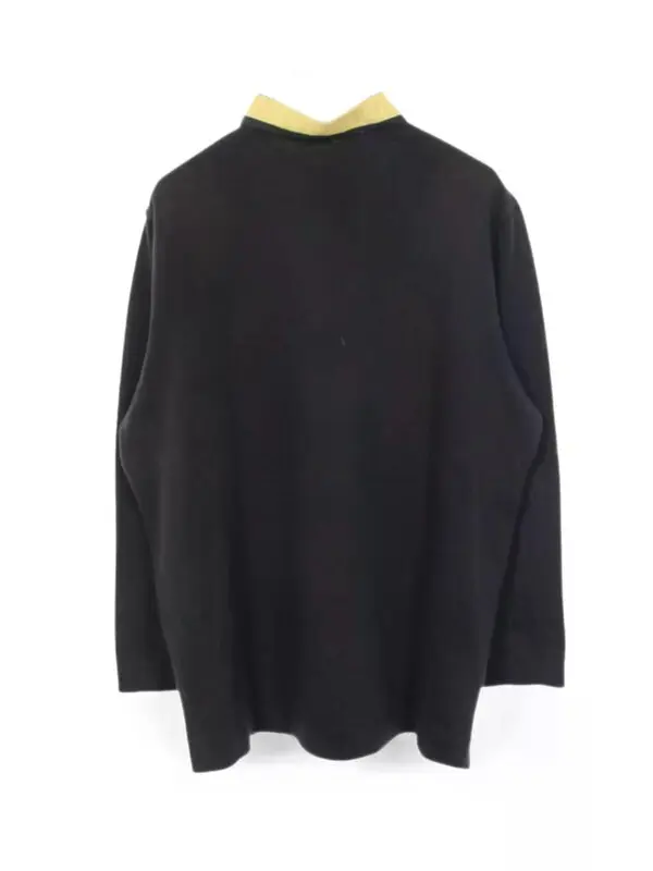 Hermès 2000s Silk-panel Long-sleeve Polo Shirt