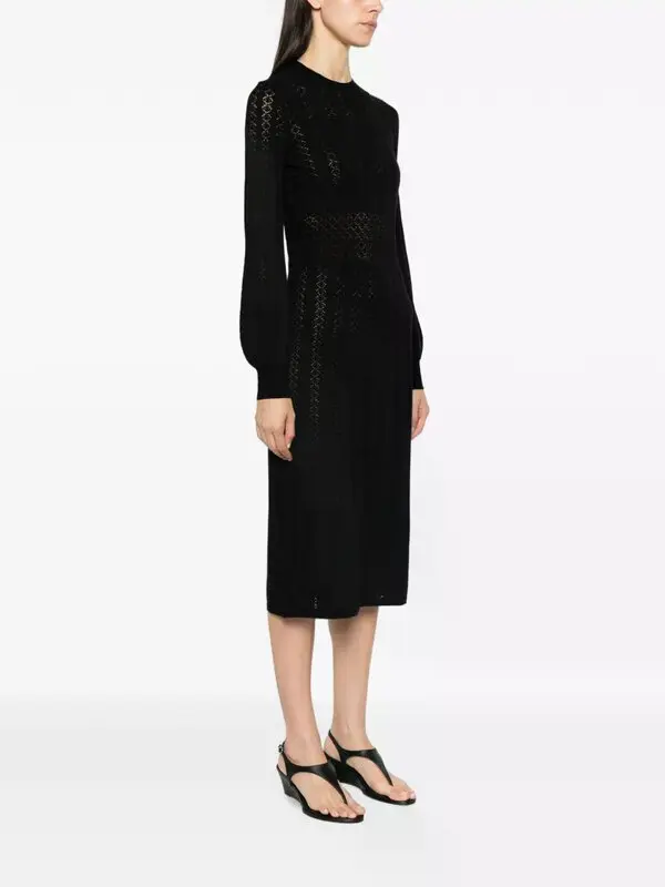 TWINSET Pointelle Knit Midi Dress