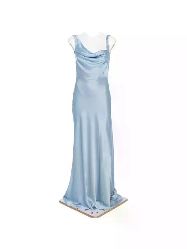 Arcina Ori Darcy Cowl-neck Dress - Blue