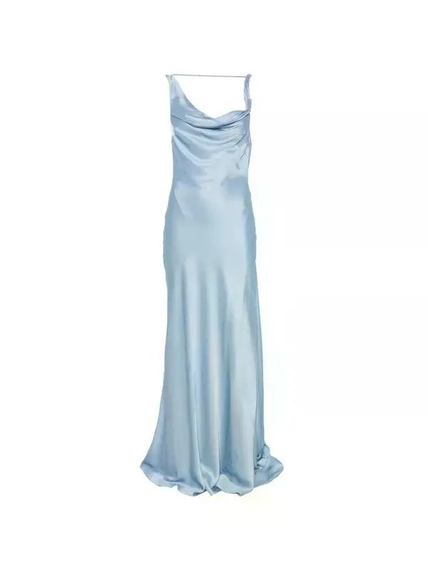 Arcina Ori Darcy Cowl-neck Dress - Blue