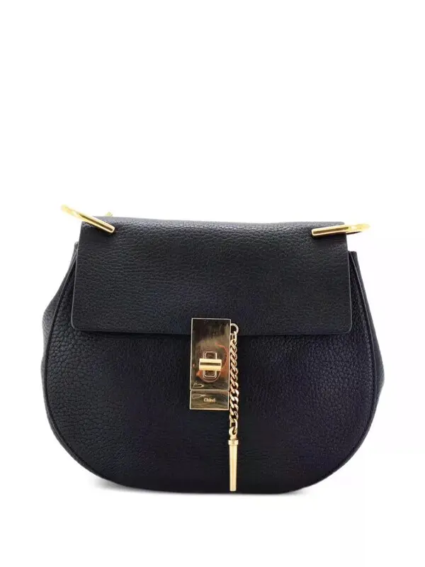 Chloé Drew Leather Small Crossbody Bag - Black