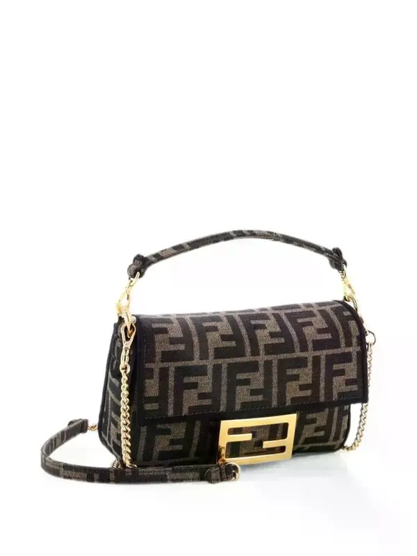 Fendi Baguette Nm Bag Zucca Canvas Mini Crossbody Bag