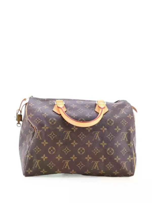 LOUIS VUITTON Speedy Handbag Monogram Canvas 30 Satchel - Brown