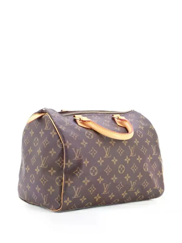 LOUIS VUITTON Speedy Handbag Monogram Canvas 30 Satchel - Brown