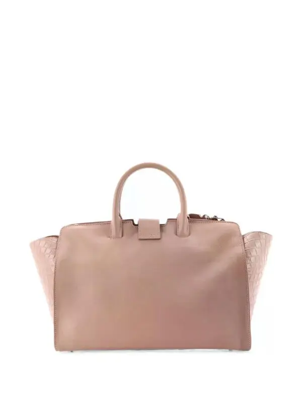 Saint Laurent Monogram Cabas Crocodile Embossed Leather Small Satchel
