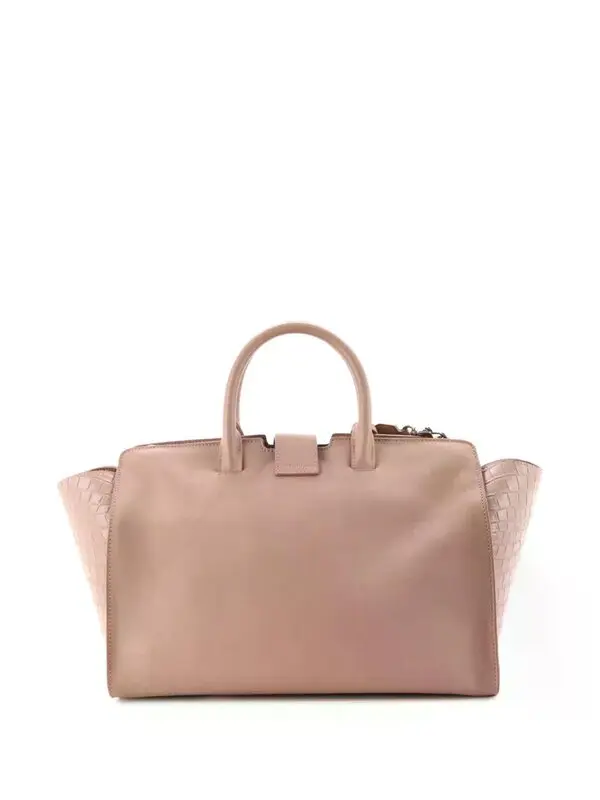 Saint Laurent Monogram Cabas Crocodile Embossed Leather Small Satchel