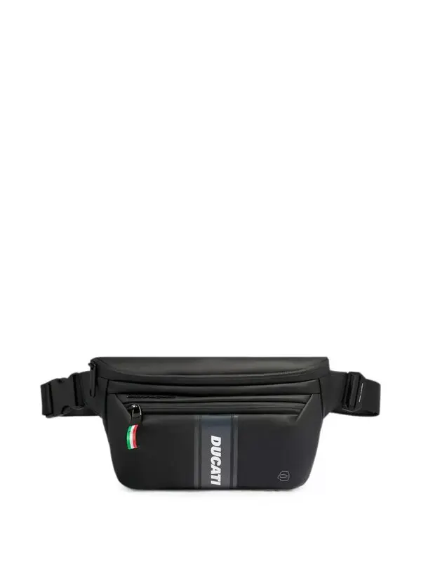 PIQUADRO X Ducati Logo-print Belt Bag - Black