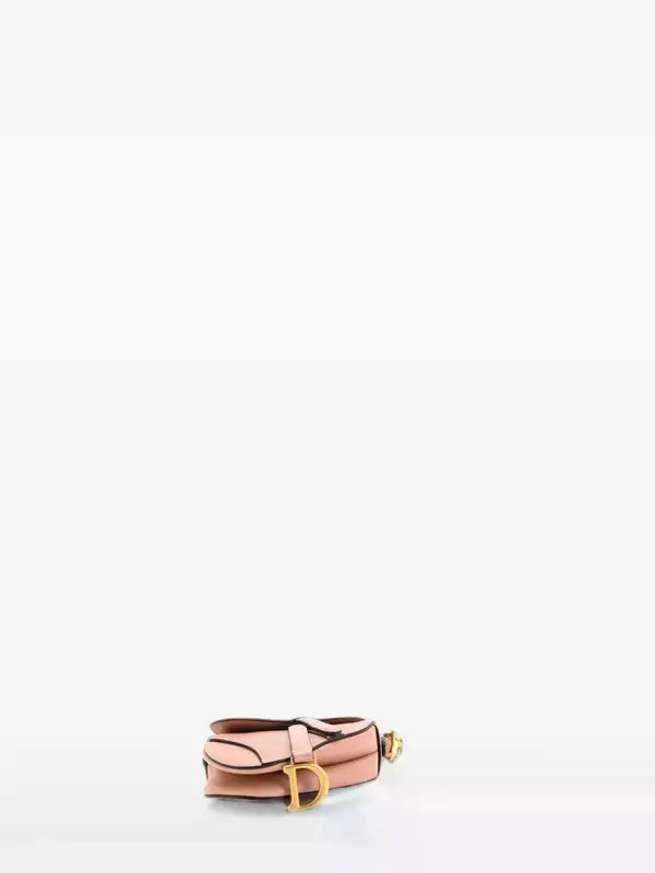 Dior Saddle Handbag With Strap Leather Micro Shoulder Bag - Neutrals