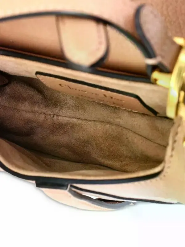 Dior Saddle Handbag With Strap Leather Micro Shoulder Bag - Neutrals