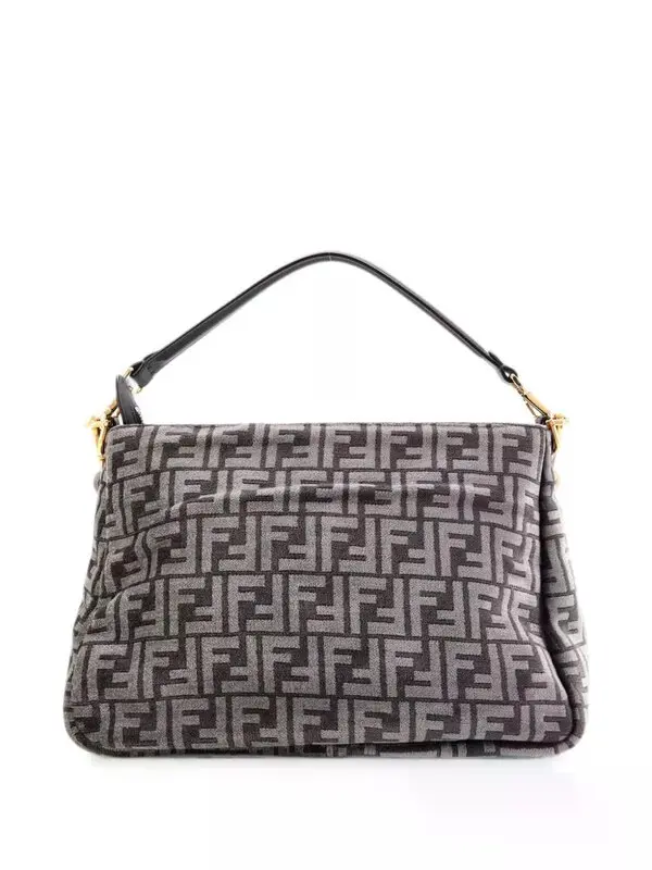 Fendi O'lock Zip Shoulder Bag Zucca Chenille Hobo Bag