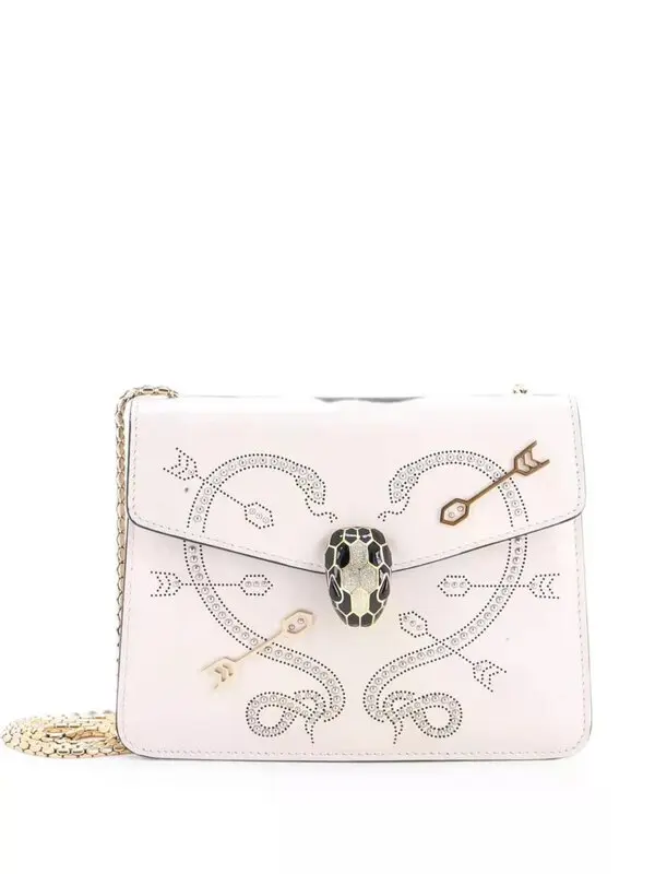 BVLGARI Serpenti Forever Embellished Leather Shoulder Bag