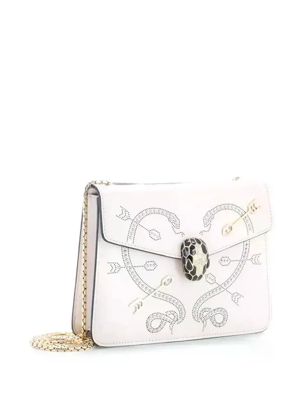 BVLGARI Serpenti Forever Embellished Leather Shoulder Bag