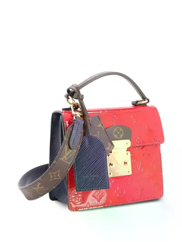 LOUIS VUITTON Spring Street Nm Handbag Monogram Vernis - Red