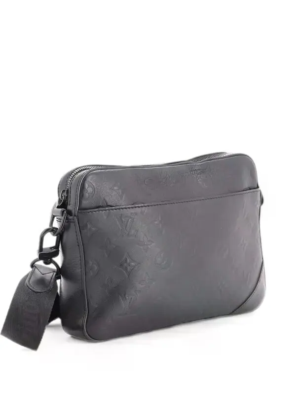 LOUIS VUITTON Monogram Shadow Leather Duo Messenger Bag - Black