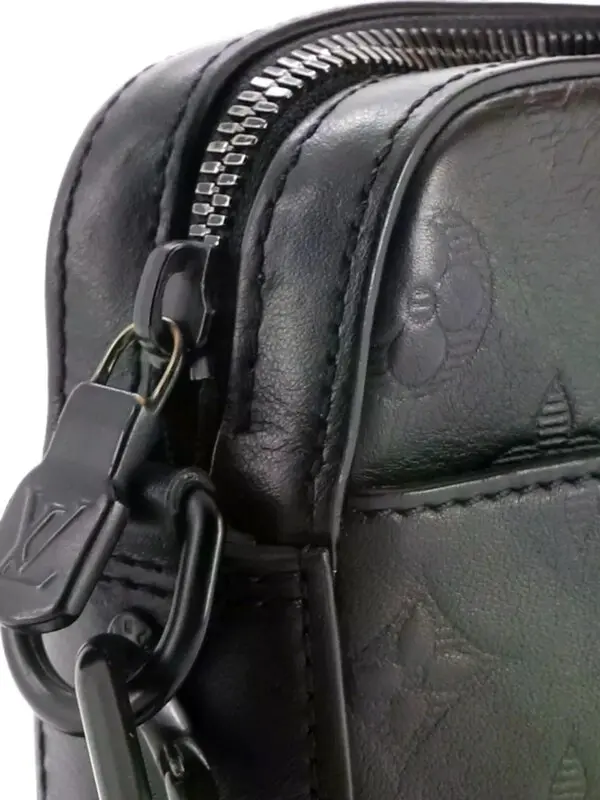 LOUIS VUITTON Monogram Shadow Leather Duo Messenger Bag - Black