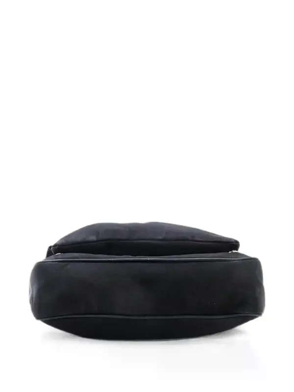 Prada Double Pouch Convertible T Tecido Small Crossbody Bag - Black