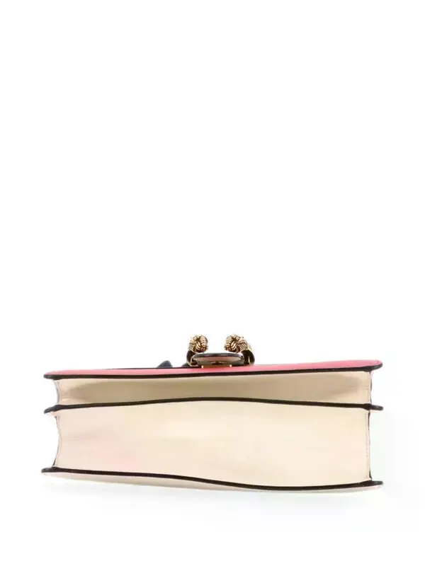 Gucci Dionysus Bamboo Top Handle Bag Colorblock Leather Medium Satchel - Neutrals