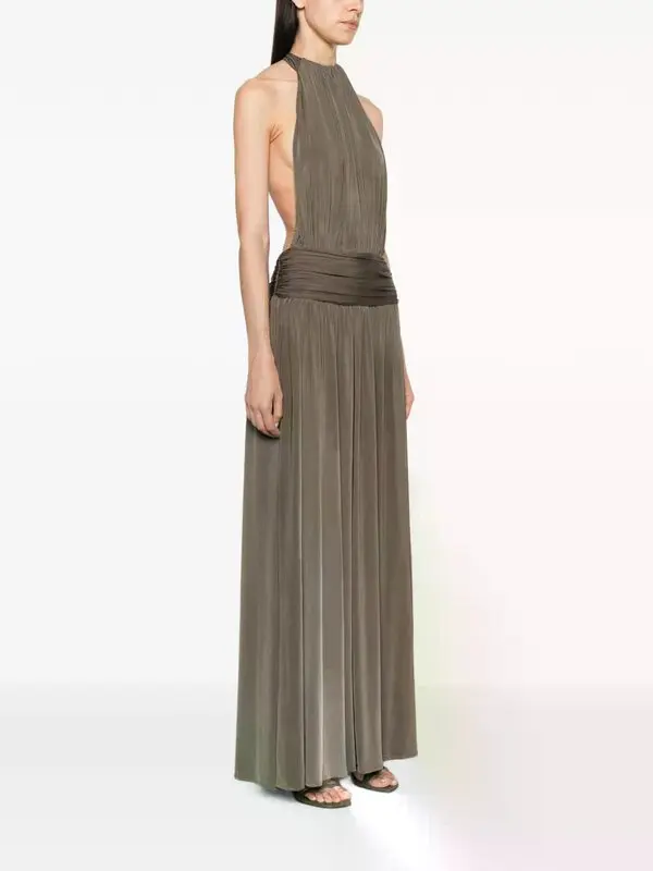 Arcina Ori Halterneck Maxi Dress - Grey