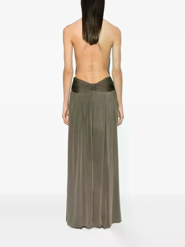 Arcina Ori Halterneck Maxi Dress - Grey