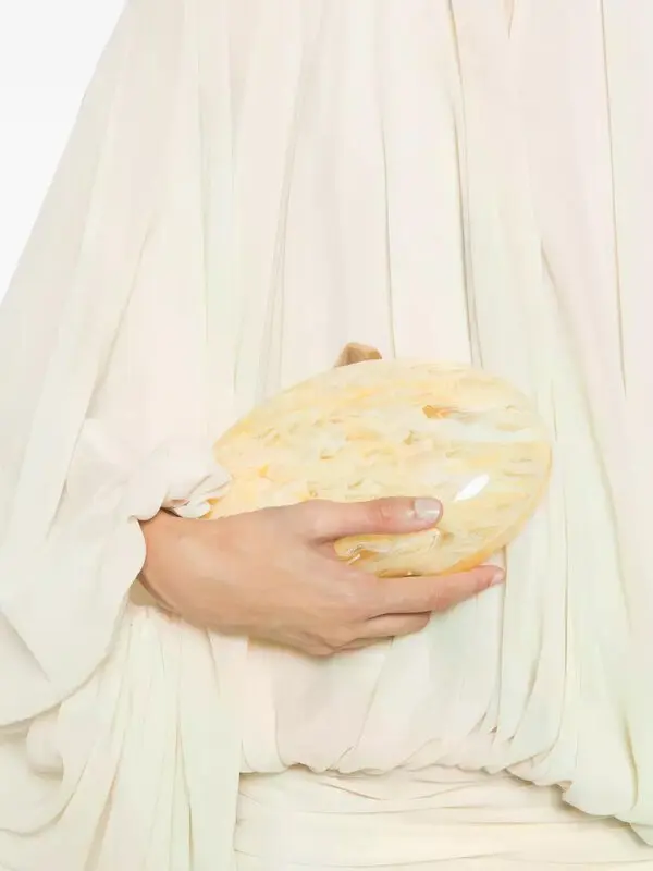 Cult Gaia Eviana Marbled Clutch Bag - Yellow