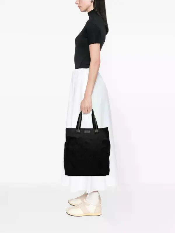 Gucci 2000-2015 Gg Nylon Web Tote Bag - Black