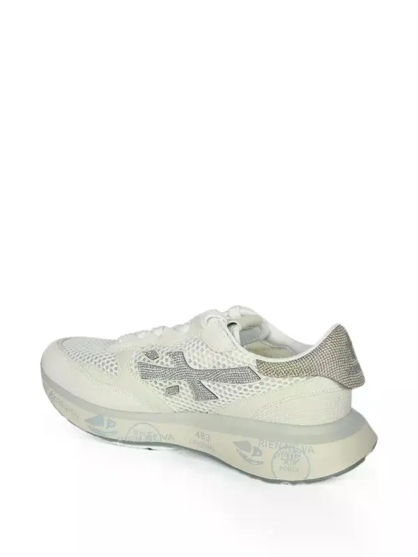 Premiata With Crystal Embellishments And Mesh Paneling