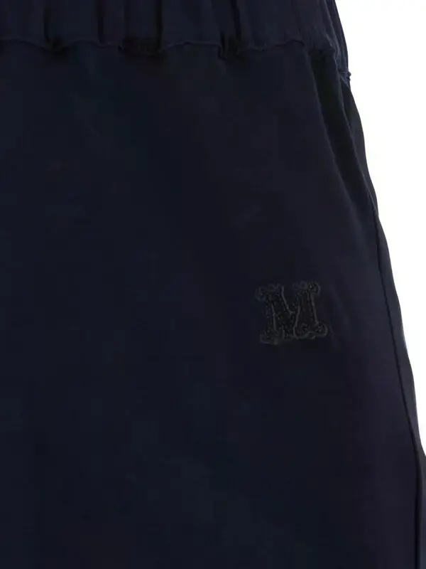 Max Mara Sospiro Logo-embroidered Elasticated Maxi Skirt
