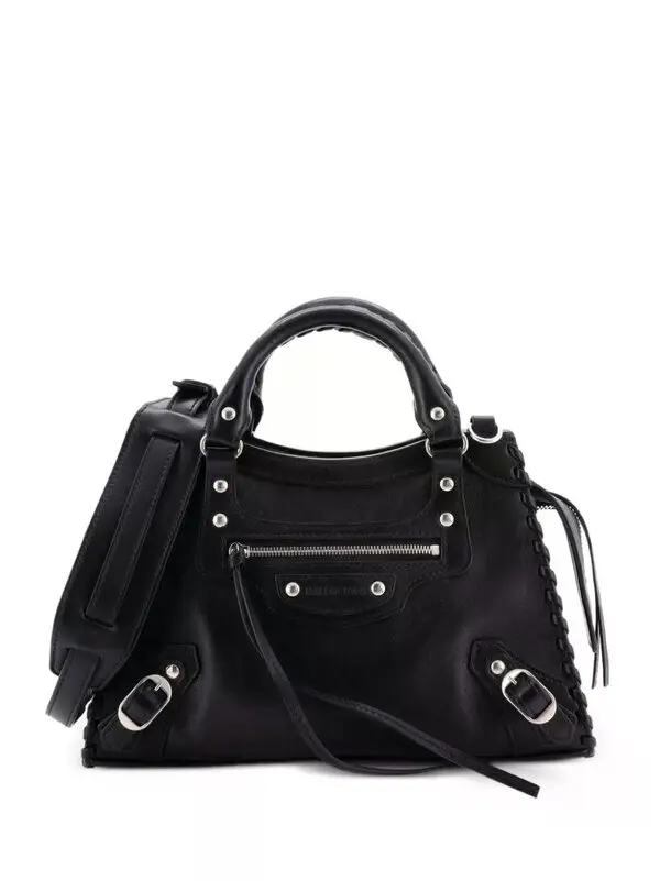 Balenciaga Neo Classic City Bag Leather With Whipstitch Detail Xs Shoulder Bag - Black