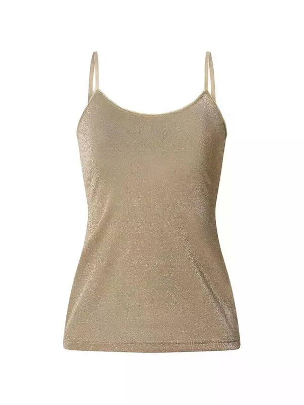 Momoni Airelle Lurex-jersey Top - Neutrals