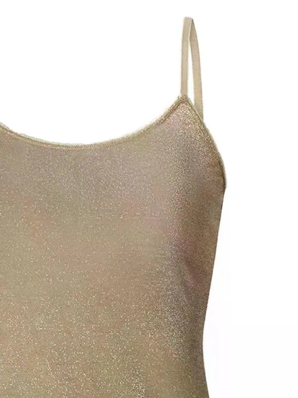 Momoni Airelle Lurex-jersey Top - Neutrals