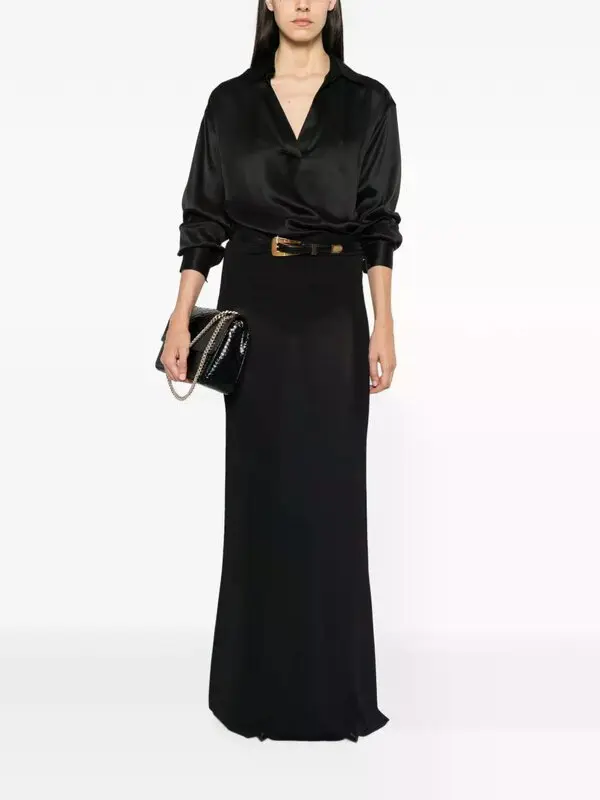TOM FORD Silk Satin Polo Shirt