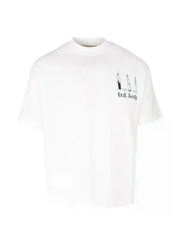 EXIT SOCIETY Graphic-print Cotton T-shirt